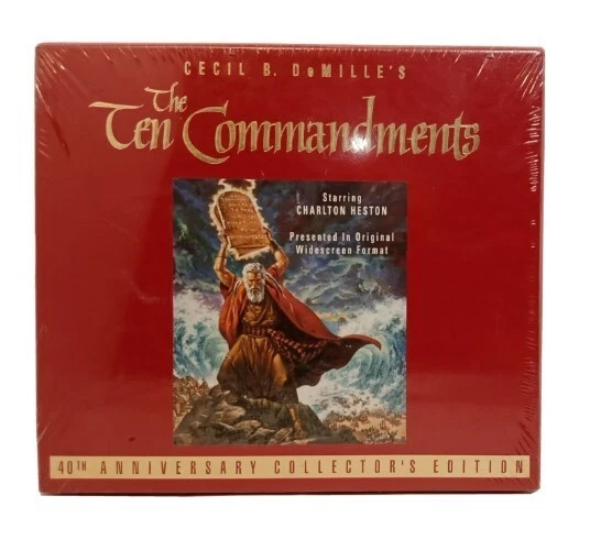 RARE 1956 THE Ten Commandments~VHS Sealed Box Set~40th Anniversary ...