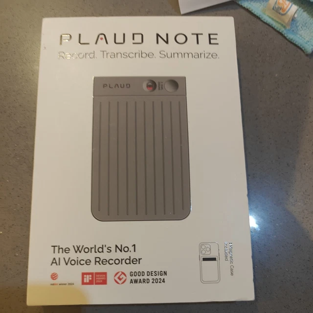 PLAUD NOTE AI voice recorder with case app control transcribe summarise ...