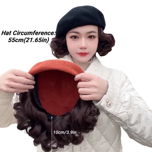 LAYERED OCTAGONAL CAP Wig Realistic Beret Wig Cap Women Fashion £14.75 ...