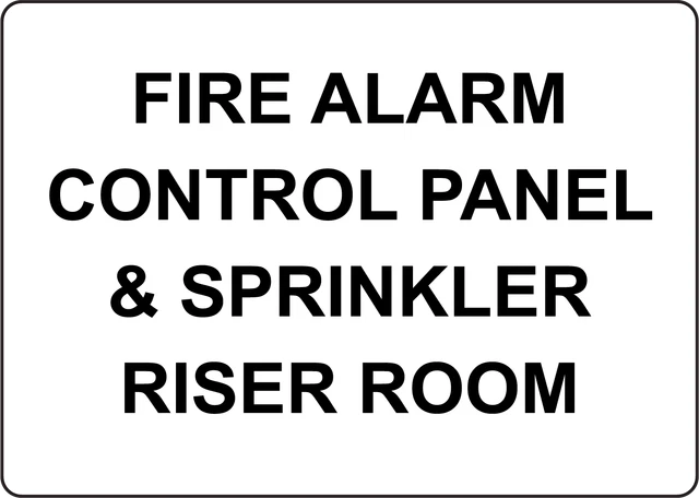 FIRE ALARM CONTROL PANEL SPRINKLER RISER ROOM| Laminated Vinyl Decal ...