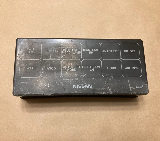 96-00 NISSAN PATHFINDER Under Hood Fuse Box Cover Engine Bay Relays ...