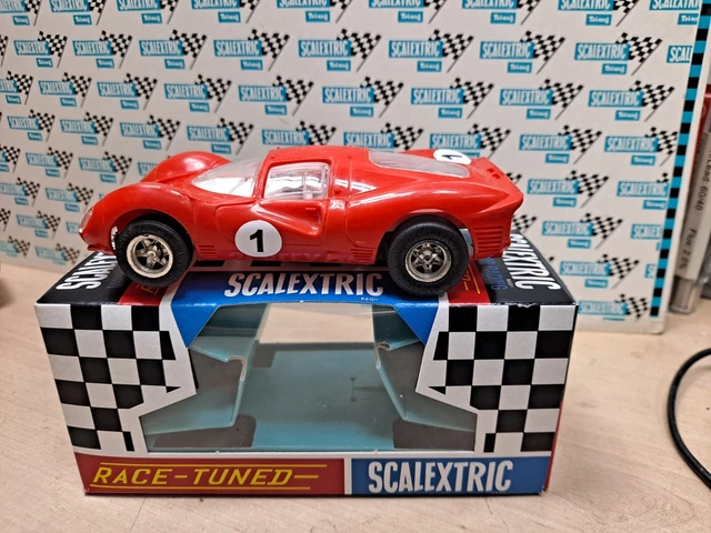 SCALEXTRIC C16 FERRARI P4 Rare Red NO1 REPRO BOX WHITE INTERIOR £75.00 ...