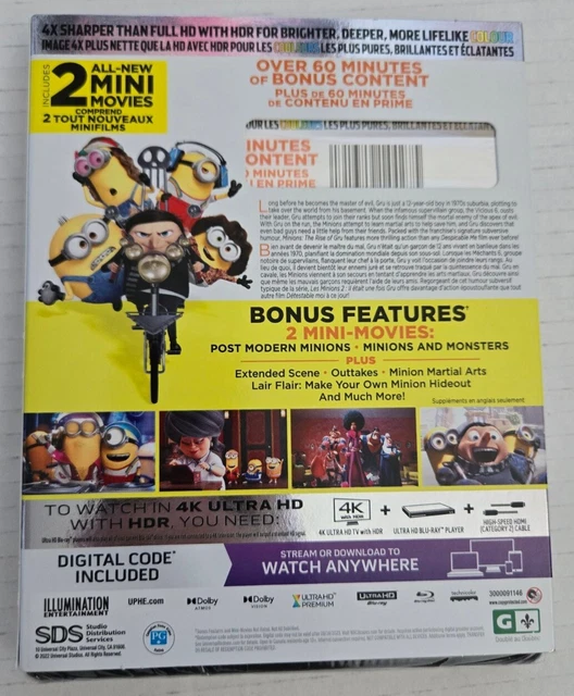 Minions The Rise Of Gru 4k Ultra Hd Blu Ray Digital Code Collectors