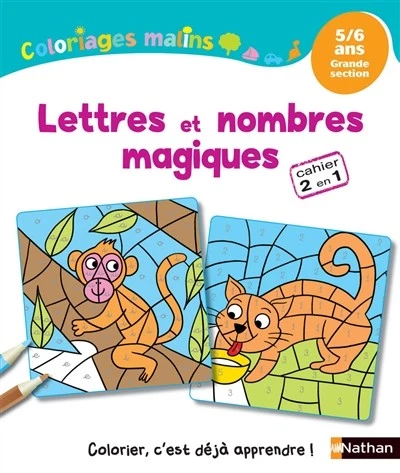 COLORIAGES MALINS - Lettres et nombres magiques GS, Stephanie Chica et Stephani EUR 8,76 ...