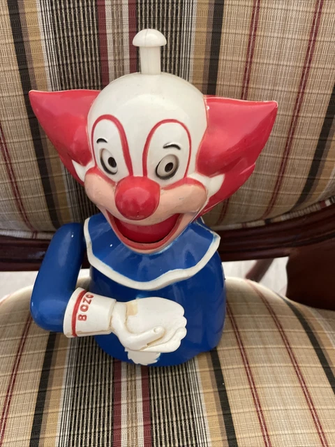 VINTAGE BOZO THE Clown Bank Works Great Plastic From Banthrico 7" Rare ...