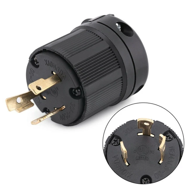 NEMA 30A 250V Twist-Lock Prise L6-30P/3-pole / Fil Câblé Verrou ...