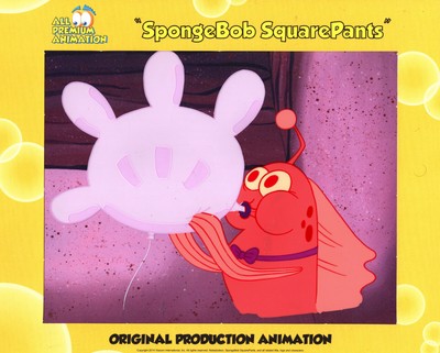RARE ! &RED FISH" ! Spongebob Production CEL #8178 "ROCK BOTTOM" £119. ...