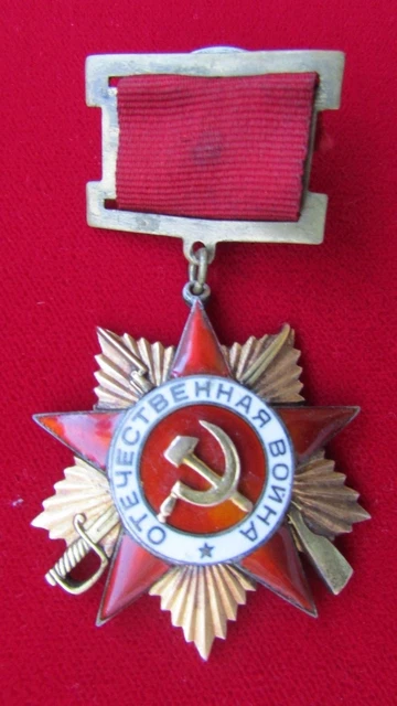 RARE WW2 ORIGINAL Soviet Russian Gold ORDER of GREAT PATRIOTIC WAR 1st ...