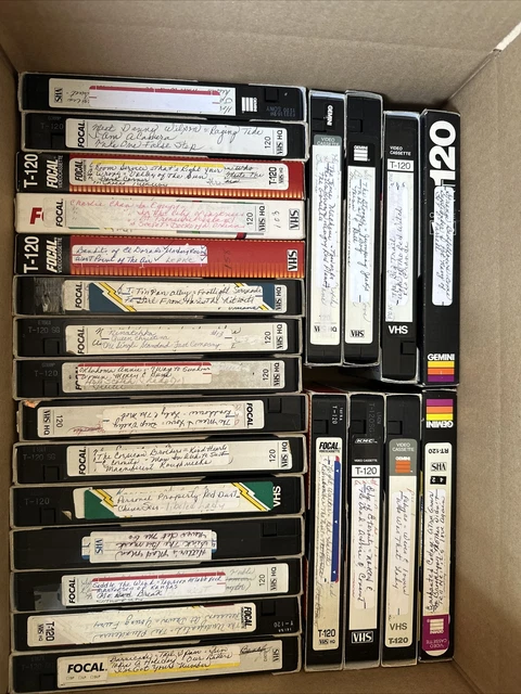LOT OF 30 Used blank VHS tapes sold as blanks classic movies TV £47.68 ...