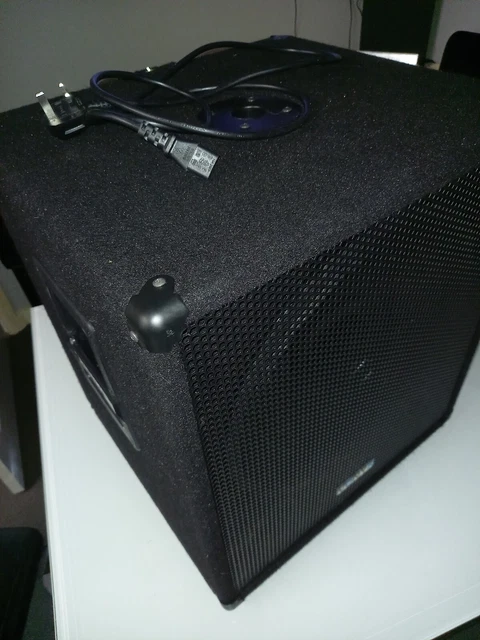 ACTIVE SUBWOOFER 15& Powered PA Sub Bass Speaker Low Pass Built-in Amp ...