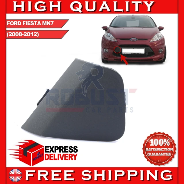 FRONT BUMPER TOWING Eye Cover Black For Ford Fiesta Mk7 (2008-2012 ...