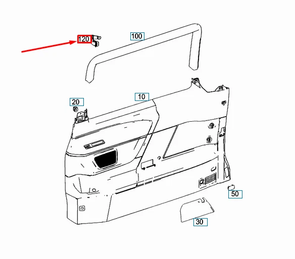 MERCEDES-BENZ VITO W447 Window Retaining Clip A0049912270 NEW GENUINE ...