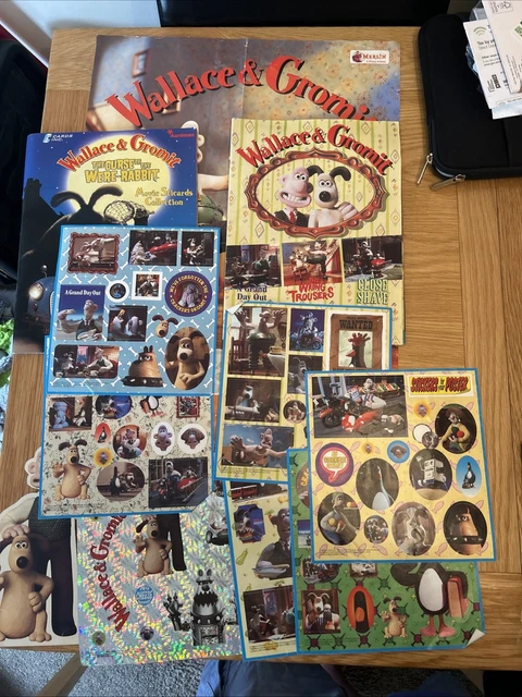 VINTAGE WALLACE AND Gromit Merlin Sticker Album Complete. Plus Were ...
