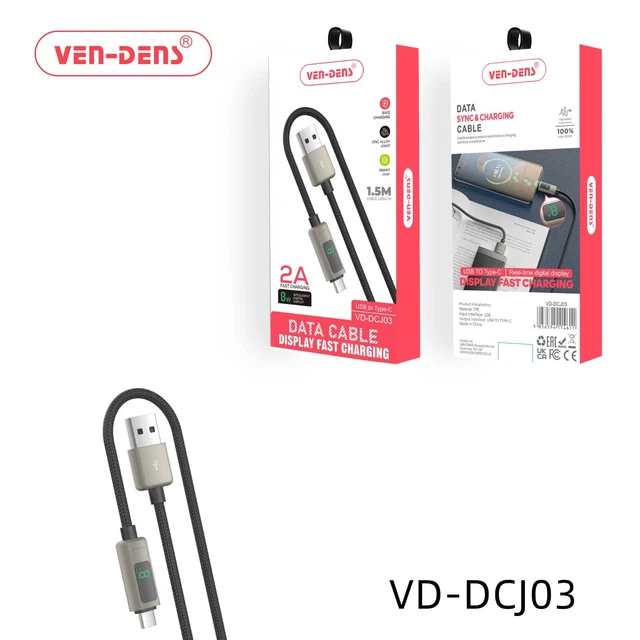 VEN-DENS USB TO Type C 2A Charger Cable Type C charging port devices £6 ...