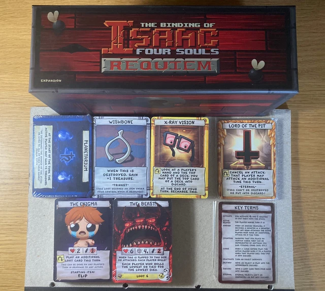 THE BINDING OF Isaac: Four Souls - Requiem ALL CARDS OFFICIAL EXPANSION (NO BOX) £11.99 ...