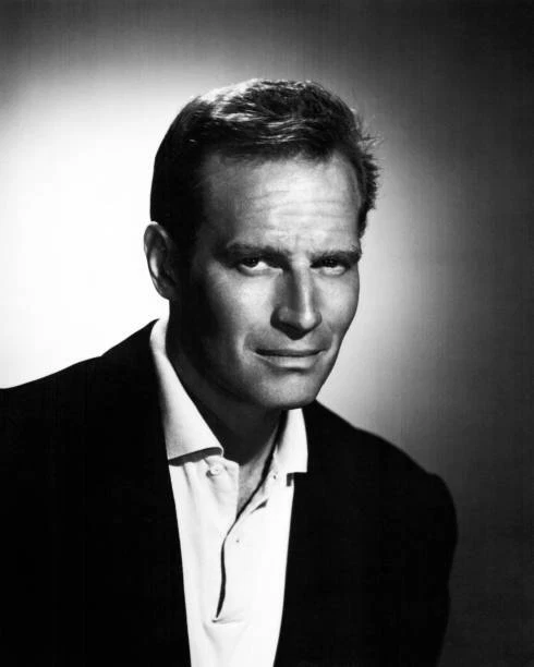 AMERICAN ACTOR CHARLTON Heston portrait circa 1955 Old Movie Photo £4. ...
