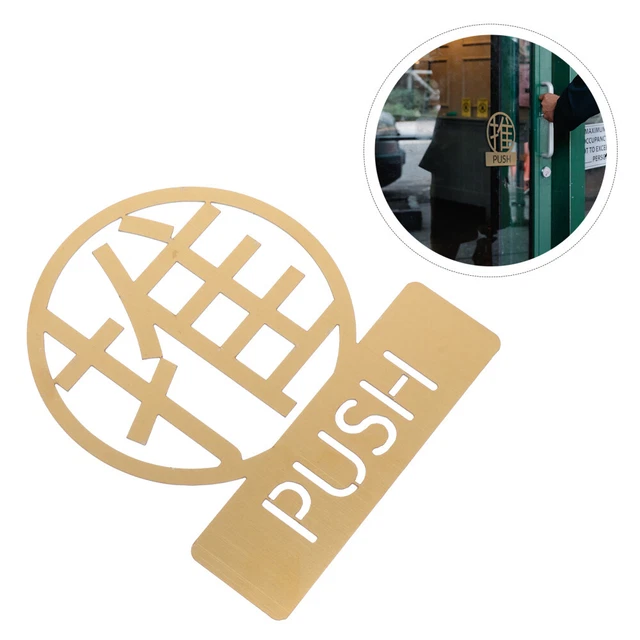 STAINLESS STEEL PUSH Door Sign for Store/Restaurant/Bar £6.99 - PicClick UK