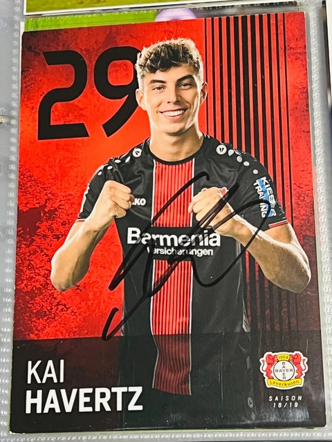 KAI HAVERTXS CARTA Ufficiale Autografo Autografo Leverkusen 10X15 cm ...