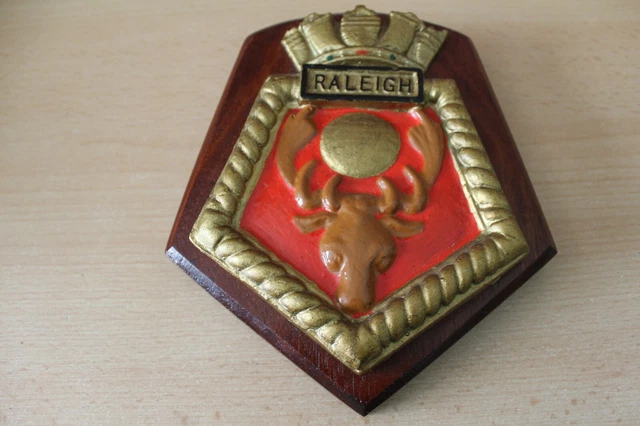 HMS RALEIGH - Ships Mounted Crest - Royal Navy Mounted Plaque £12.50 ...