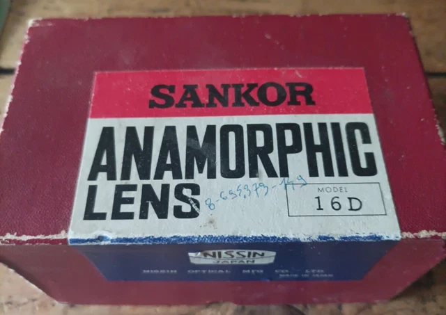 SANKOR ANAMORPHIC LENS 16D nissin japan avec étui, carton et facture ...