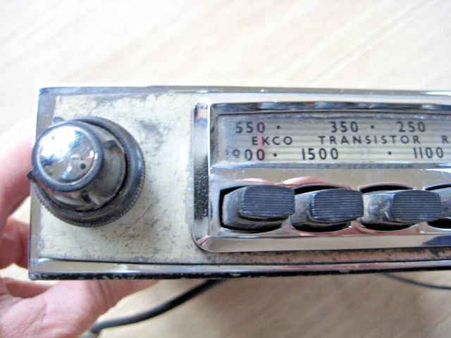 RARE VINTAGE CLASSIC Ekco transistor Car radio model 093055 Push button ...