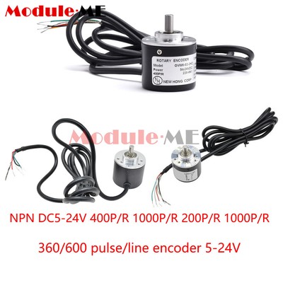 DC5-24V 100/200/360/600/400/1000P/R INCREMENTAL Rotary Encoder AB Two ...