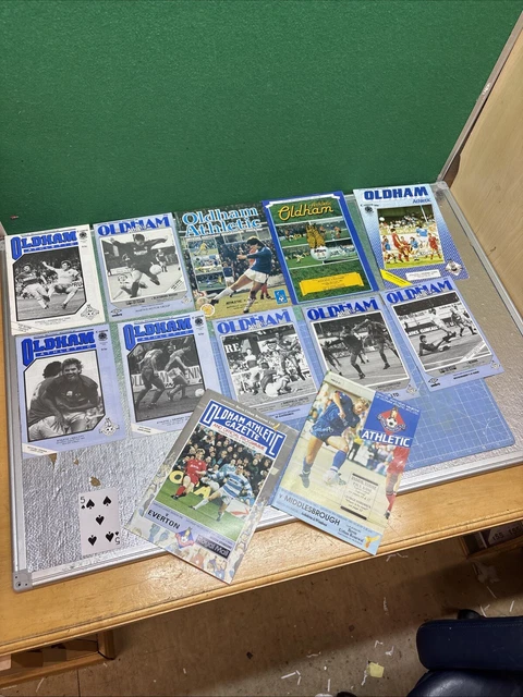 FOOTBALL PROGRAMMES COLLECTIONS/ bulk lots 1980’s -90’s Oldham Athletic ...