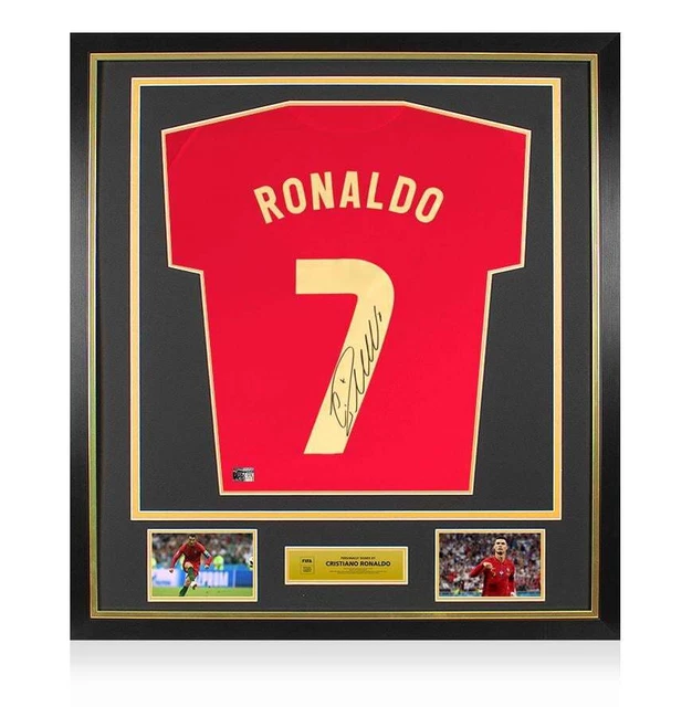 CRISTIANO RONALDO OFFICIAL FIFA World Cup Back Signed And Framed
