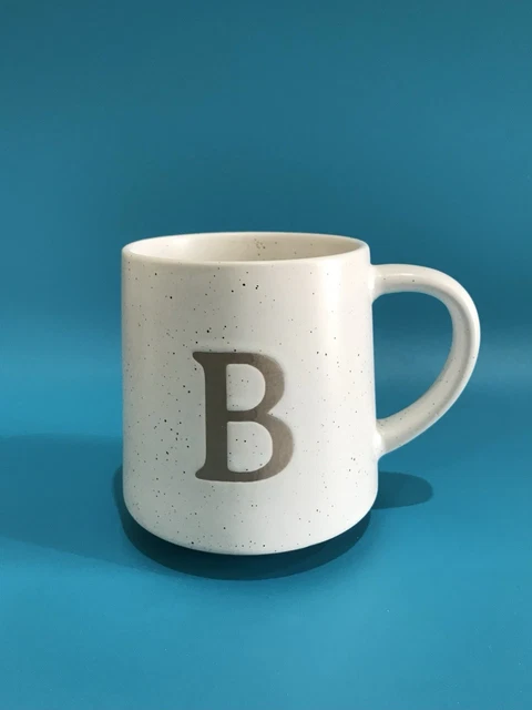 TESCO FOX & Ivy Alphabet Mug Letter B - Cream & Beige Stoneware Letter ...