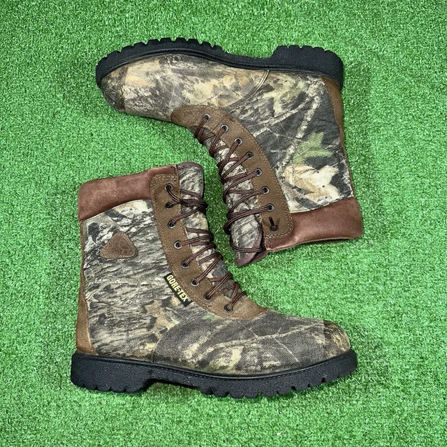 ROCKY GORETEX WILD Cat Series Waterproof Canvas Camo Boots Mens Sz 9.5 ...
