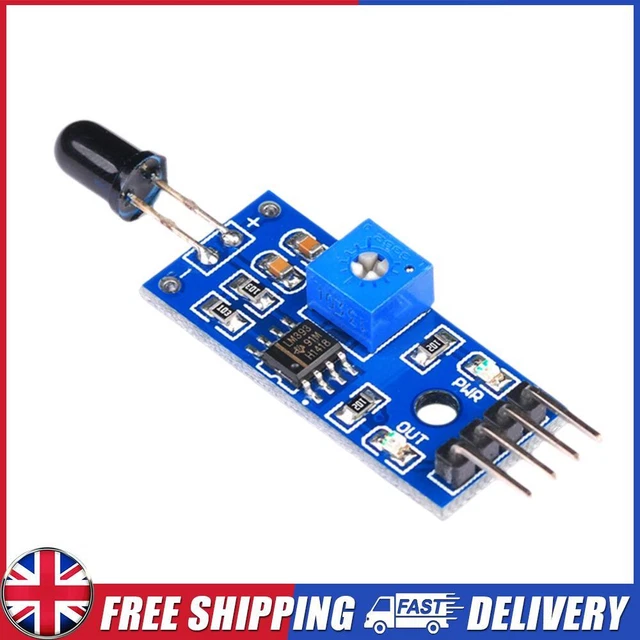 4 PIN IR Flame Detection Sensor Module 3.3V-5V Accessories for Arduino ...