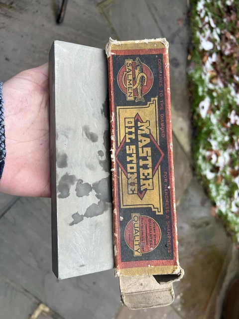 VINTAGE SALMEN MASTER Oilstone (Dalmore Blue) Sharpening Stone £35.00 ...
