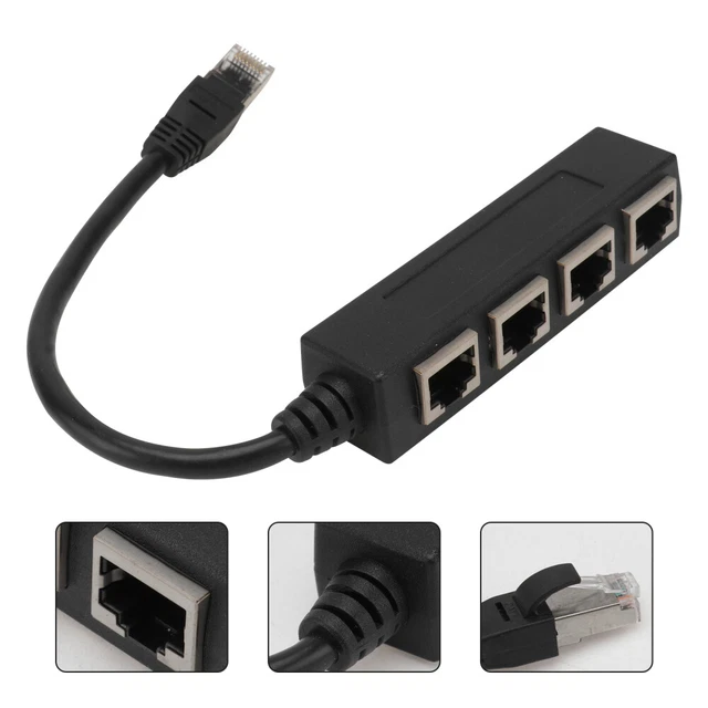 PORT SPLITTER 4-SLOT Cable Device Ethernet Splitters Appendix £9.99 ...