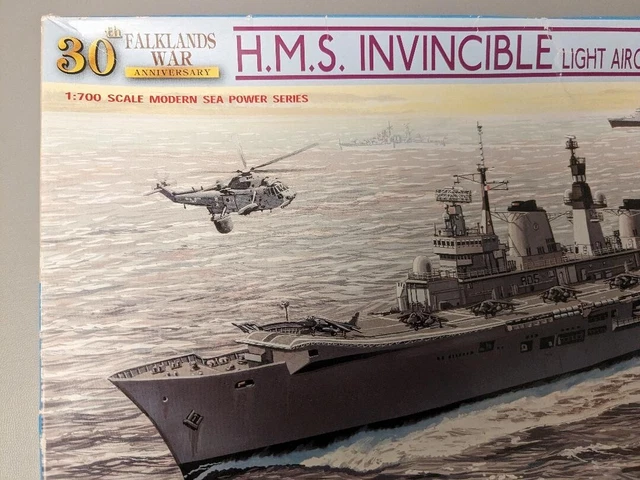 DRAGON HMS INVINCIBLE Aircraft Carrier Falklands War Ship Model Kit ...