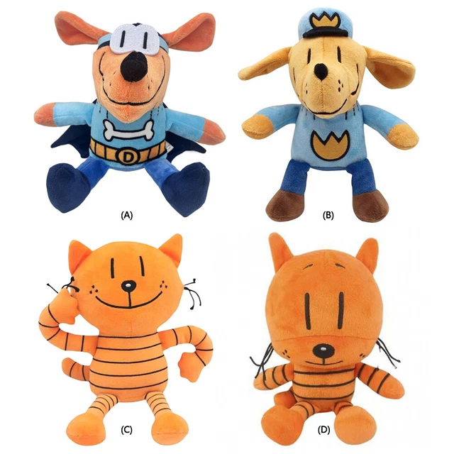 DOG MAN PLUSH Toy Anime Petey Cat Puppy Stuffed Animal Cartoon Plushies ...