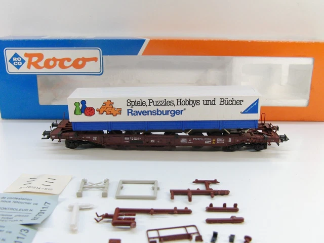 ROCO H0 48017 Niederflurwagen +Auflieger, DB, DC, KKK NEM, TOP in OVP ...