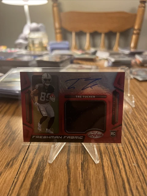 TRE TUCKER 2023 tissu certifié Freshman RPA ROUGE RC patch AUTO /199 ...