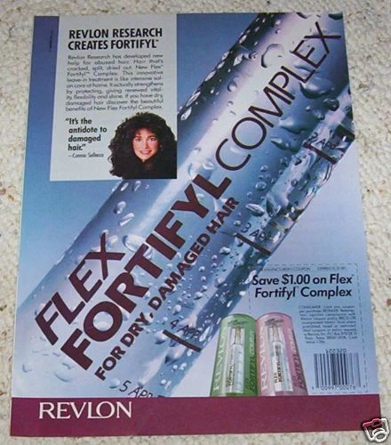 1989 PRINT AD - CONNIE SELLECCA Revlon Flex Hair PAPER 1-page vintage ADVERT £6.64 - PicClick UK