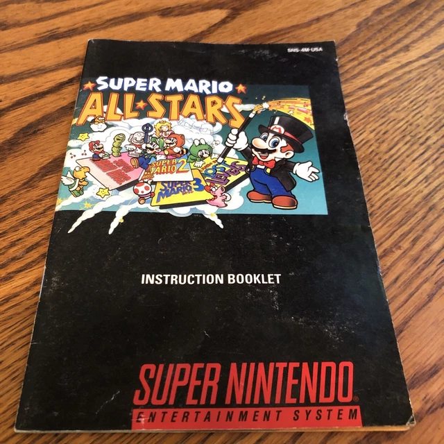 LIVRET D'INSTRUCTIONS MANUEL Super Mario All-Stars Super Nintendo SNES SEULEMENT EUR 4,31 ...