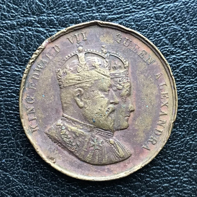 BRITISH EMPIRE 1902 King Edward VII Queen Alexandra Coronation Medal ...