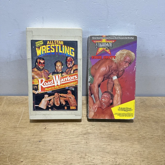 VINTAGE WRESTLING VHS Lot Road Warriors AWA All Star Starrcade 88 True ...
