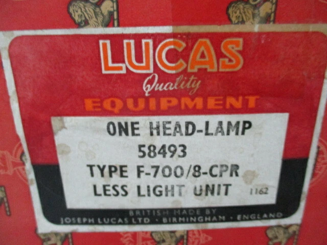 JAGUAR MKII, AUSTIN 7, A35, Mini MK1, Morris, Lucas headlamp assembly ...