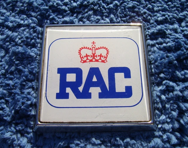 VINTAGE 1980S ROYAL AUTOMOBILE CLUB CAR BADGE ~ RAC MOTOR RADIATOR ...