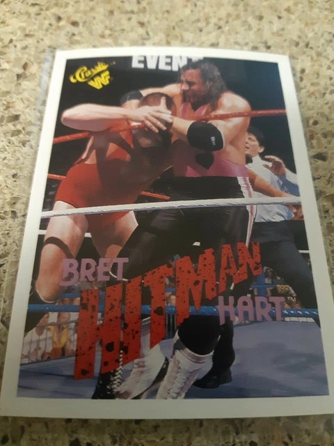 1990 CLASSIC WRESTLING Bret Hitman Hart WWF Card #123 ( WWE , WCW ) $2. ...