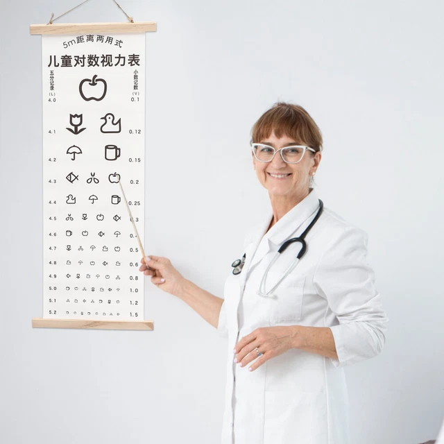 SNELLEN EYE CHART 20 Foot Visual Examination Standard Anti-fall £10.65 ...