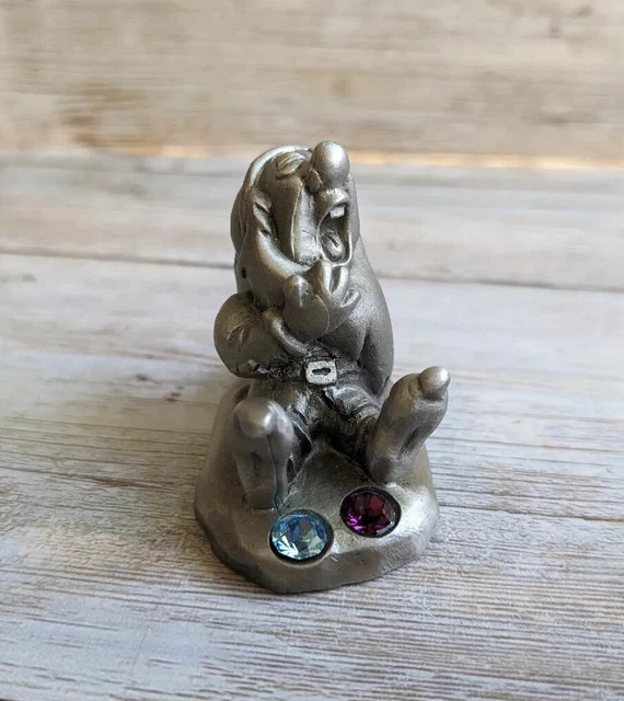 DISNEY SNOW WHITE & the Seven Dwarfs Complete Gem Jewel Fine Pewter ...