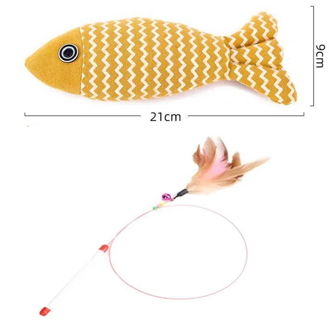 TEASER TOY WITH Bells and Feathers, Interactive Toy for Self-Play ...