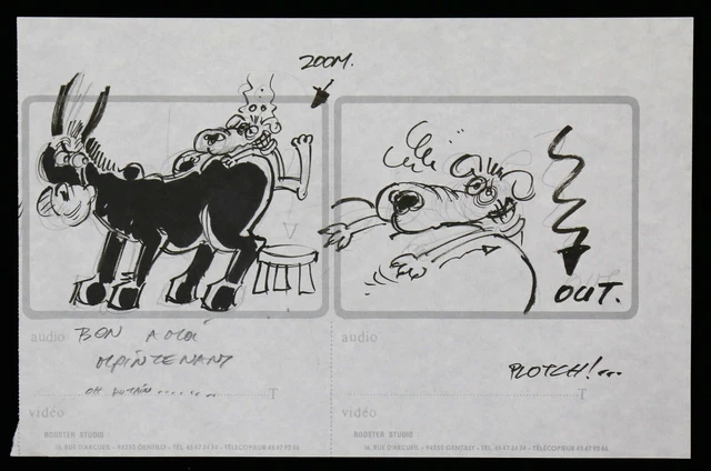 PHILIPPE VUILLEMIN (1958) L'Ane et le chien "Bon à moi maintenant ...