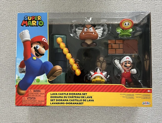 SUPER MARIO NINTENDO Lava Castle 2.5" Figure Diorama Play Set Jakks ...
