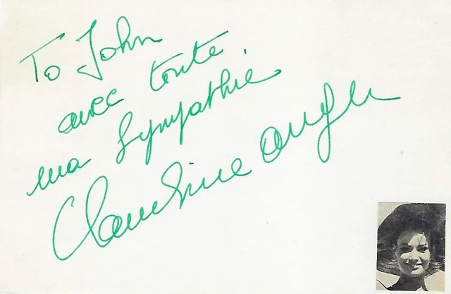 CLAUDINE AUGER - Autographe - Vintage - Carte signée - 1965 - James ...